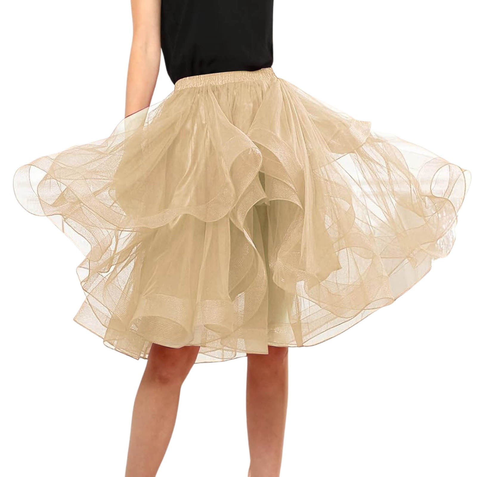 Daznico Women's Mesh Ballet Tutu Skirt - Prom Dress Elegance with ...