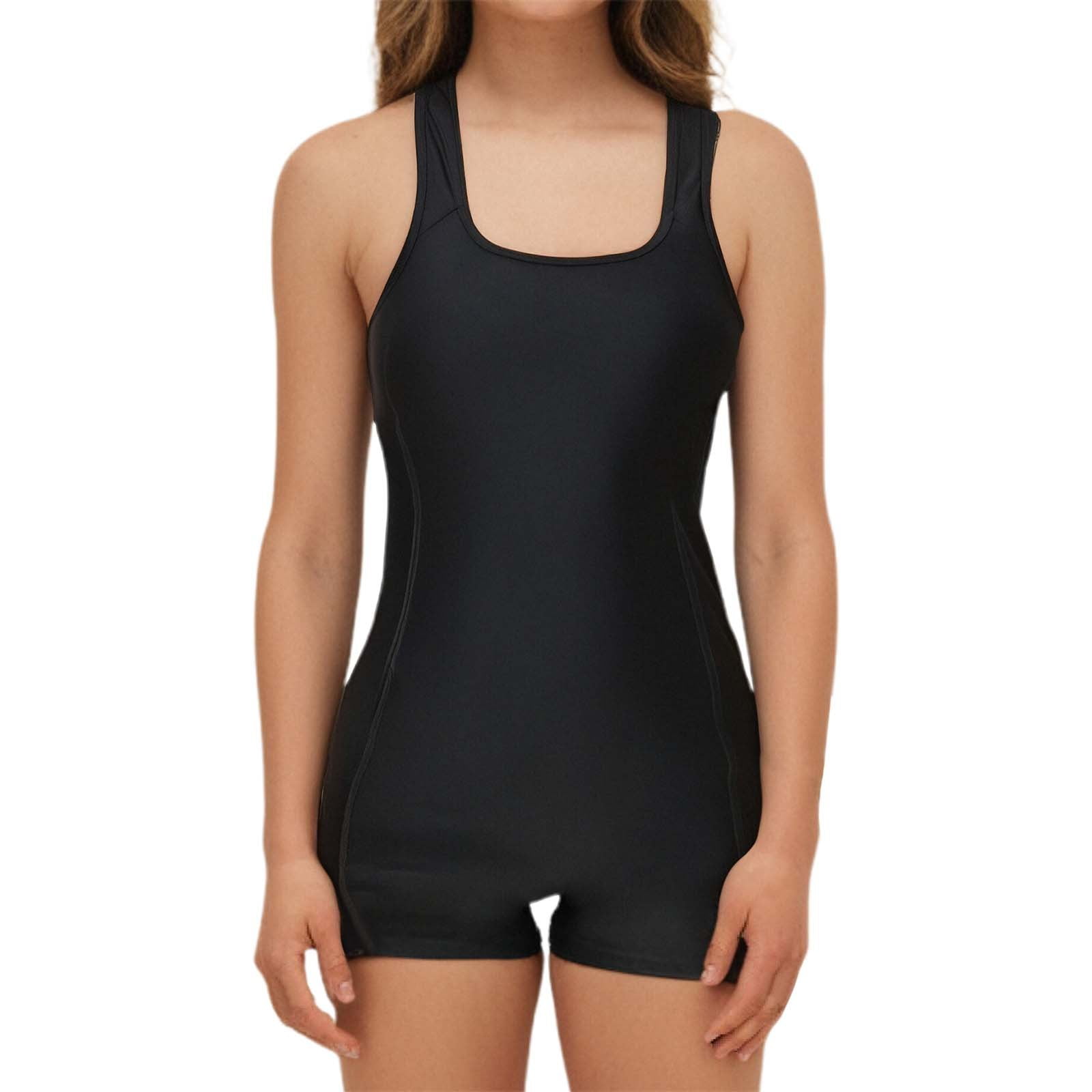 Daznico Women's Short-Leg Swimsuit - Racerback Square Neck Slim-Fit ...