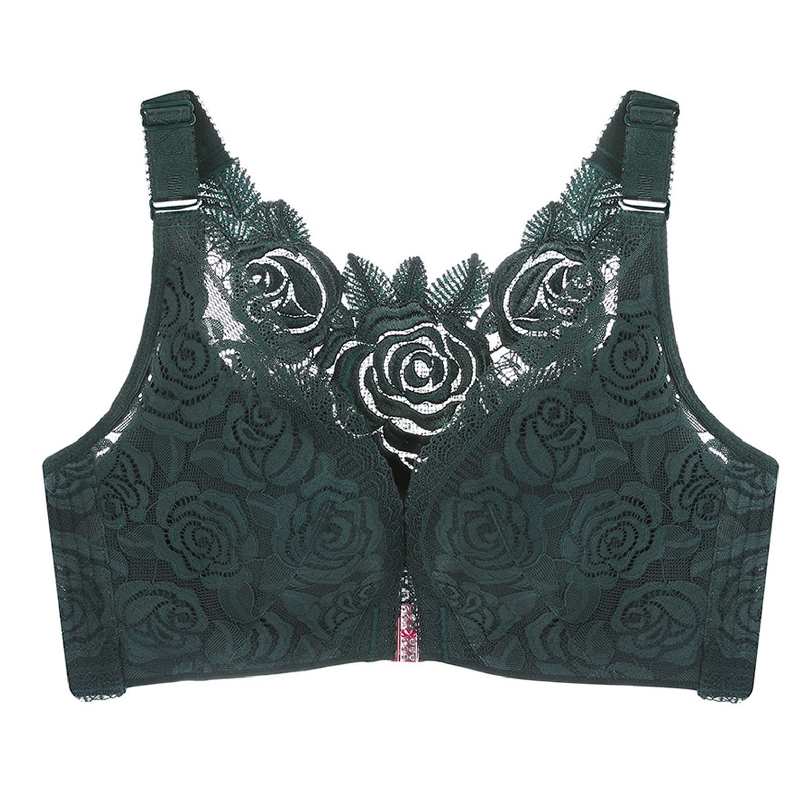 Daznico Womens Floral Lace Front Closure Wireless Bra Lace for T Shirt ...