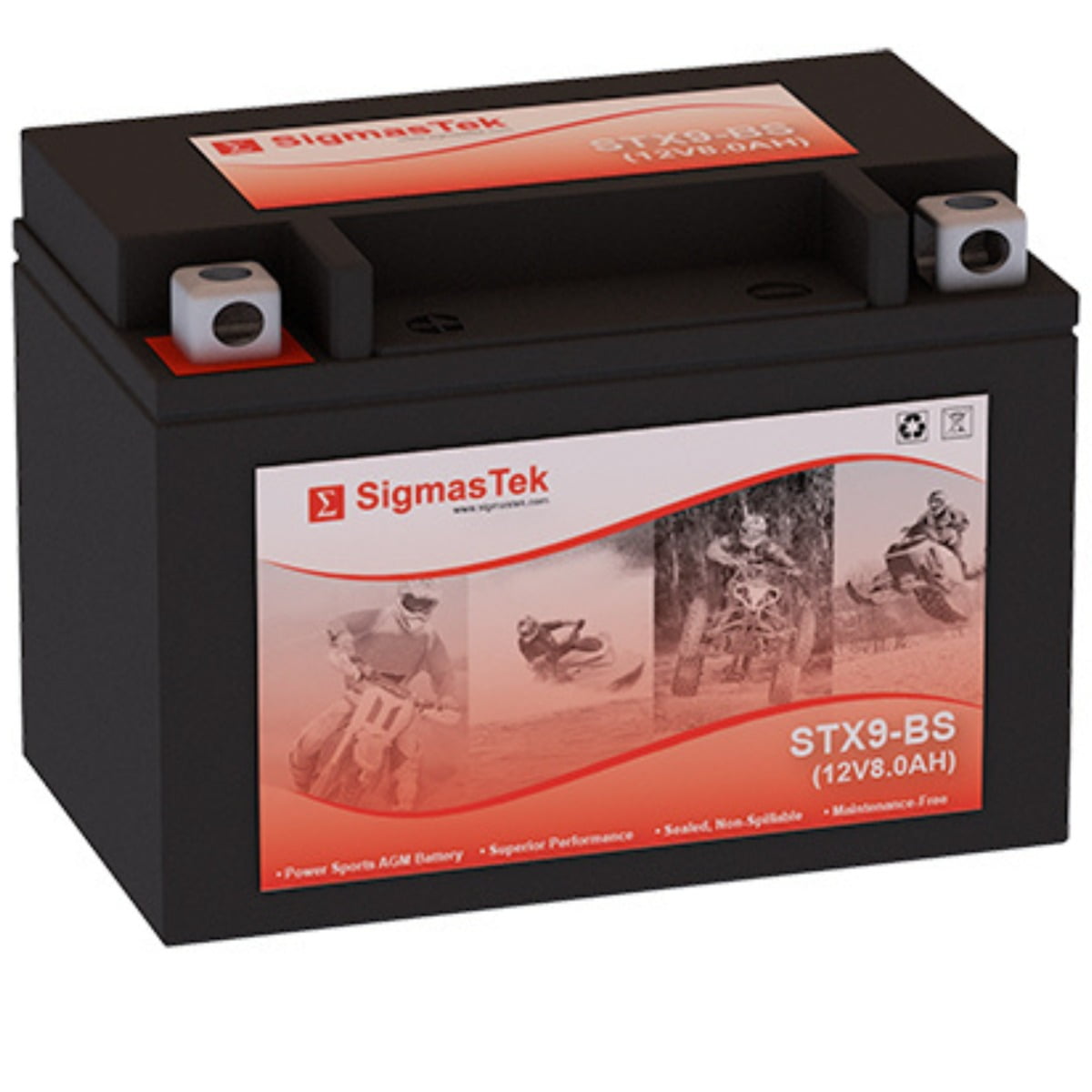 Dazon 250CC Raider Max 250 Battery Replacement by SigmasTek STX9-BS 12V 8AH 120CCA Maintenance ...