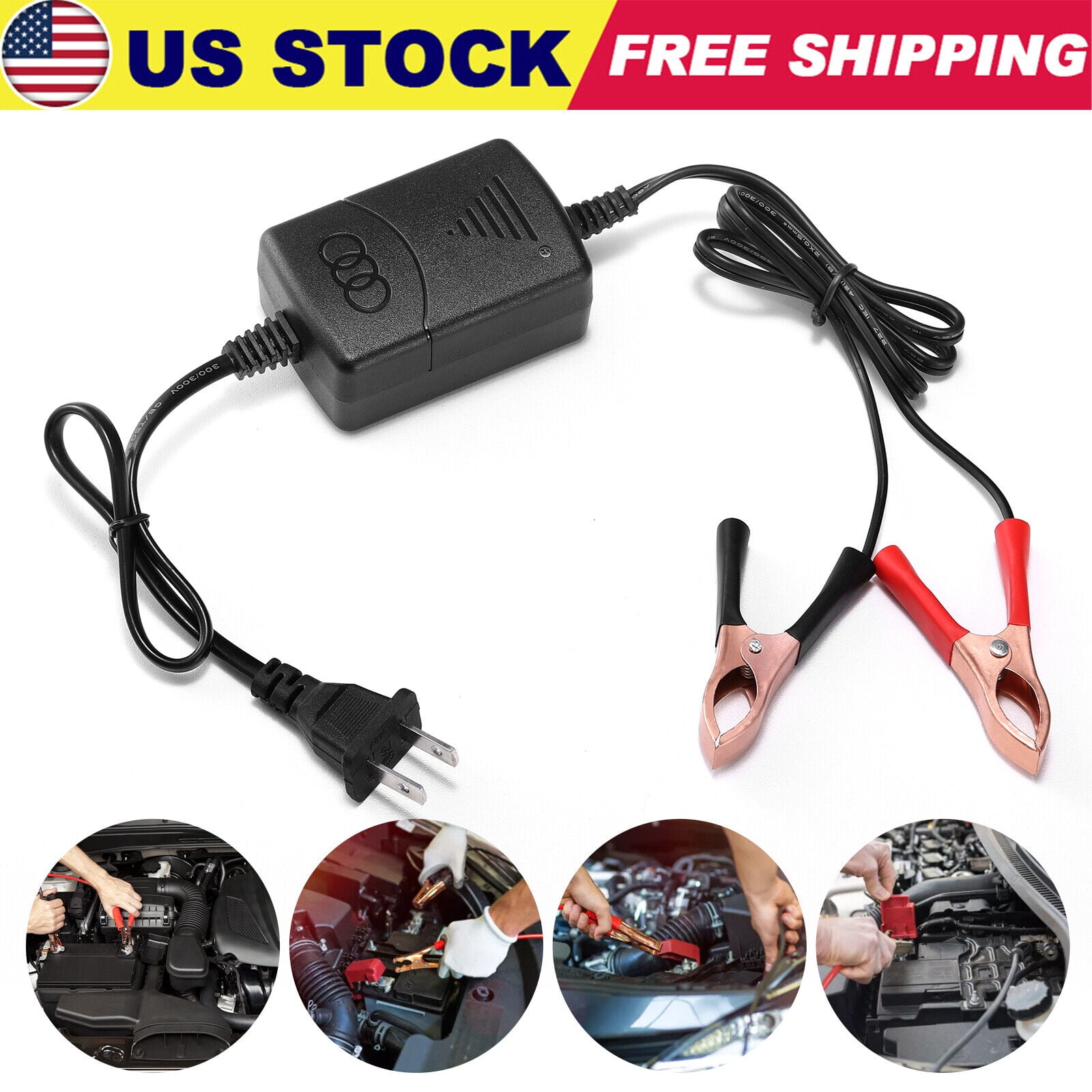 Dazone 12V Car Battery Charger, Portable Automatic Smart Battery ...