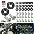 Aluminum Washer Kit 20-Piece Silver Billet Aluminum Fender & Bumper ...