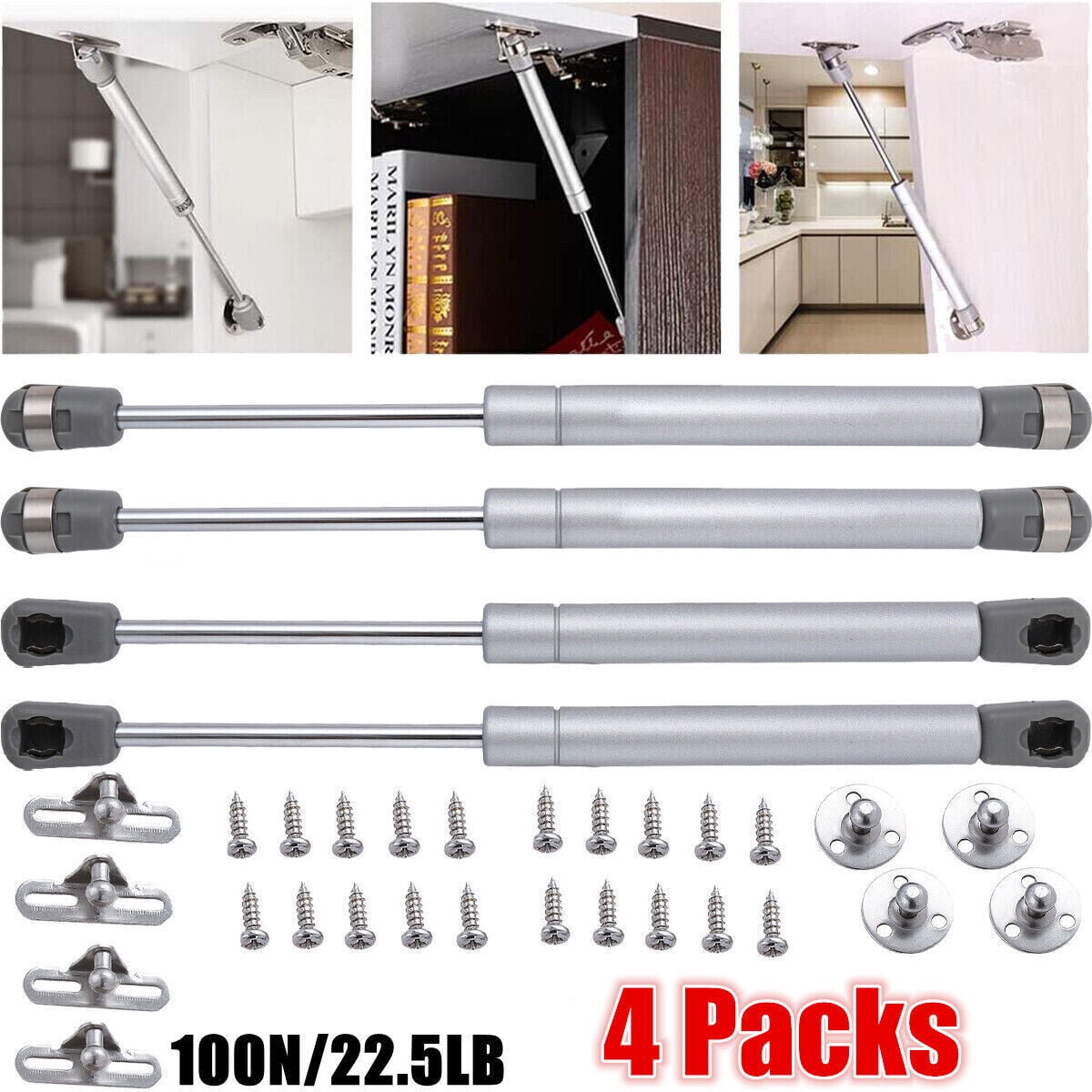 Dazone Cabinet Door Lift Up, 100N/ 22.5 lbs Hinges Hydraulic Gas Spring ...