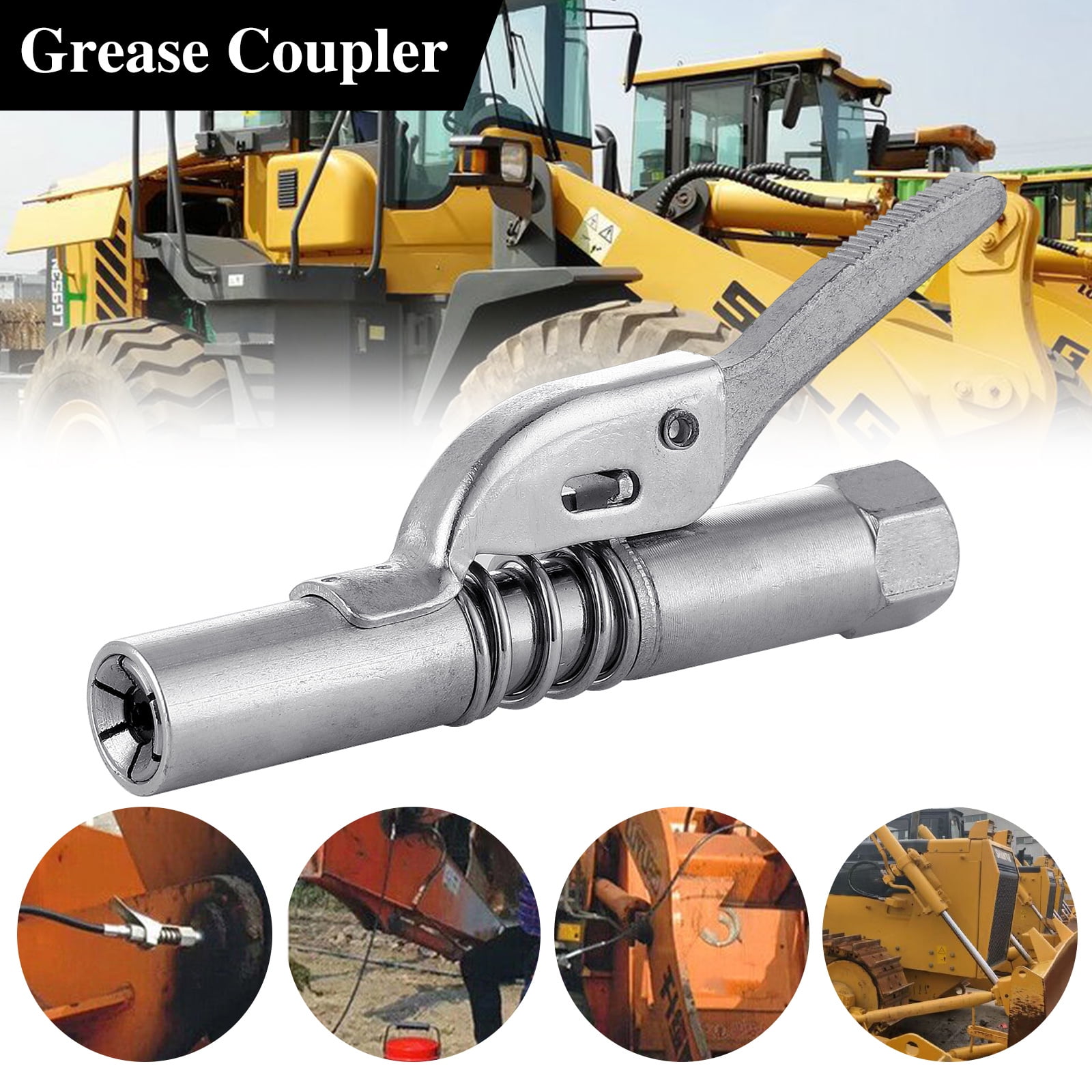 Dazone Grease Gun Coupler,12000 PSI Quick Lock and Release Leak-Free ...