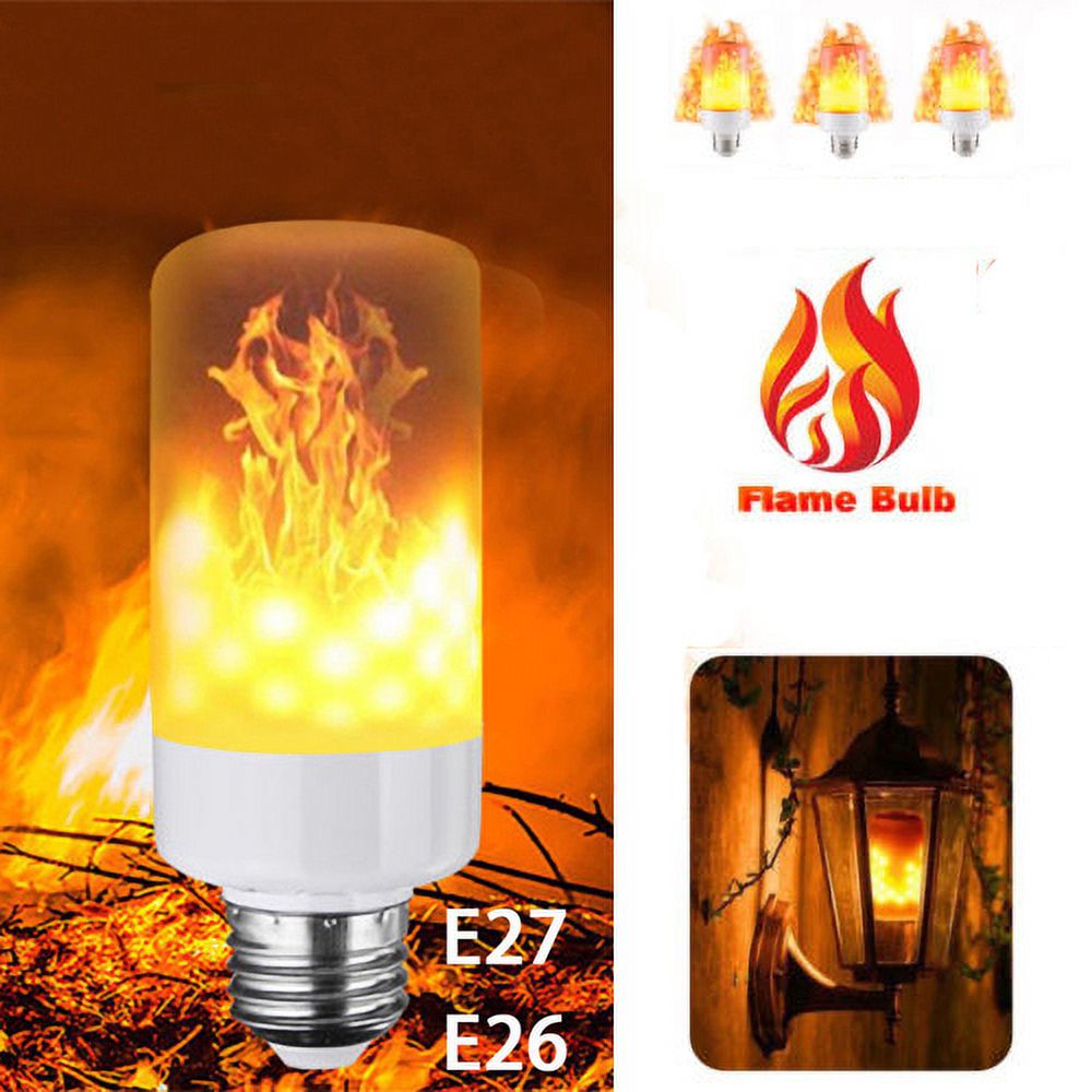 Dazone LED Flicker Flame Effect Nature Fire Light Bulb E27 5W Holiday ...