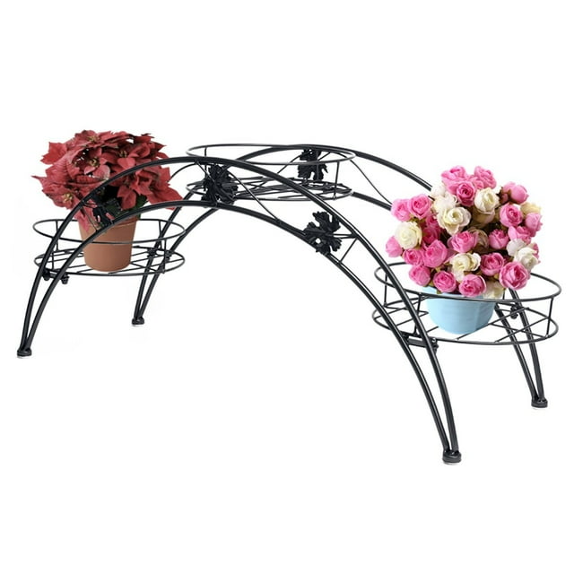 Dazone Metal Arched Design 3-Tier Patio Outside Garden Planter Plant ...