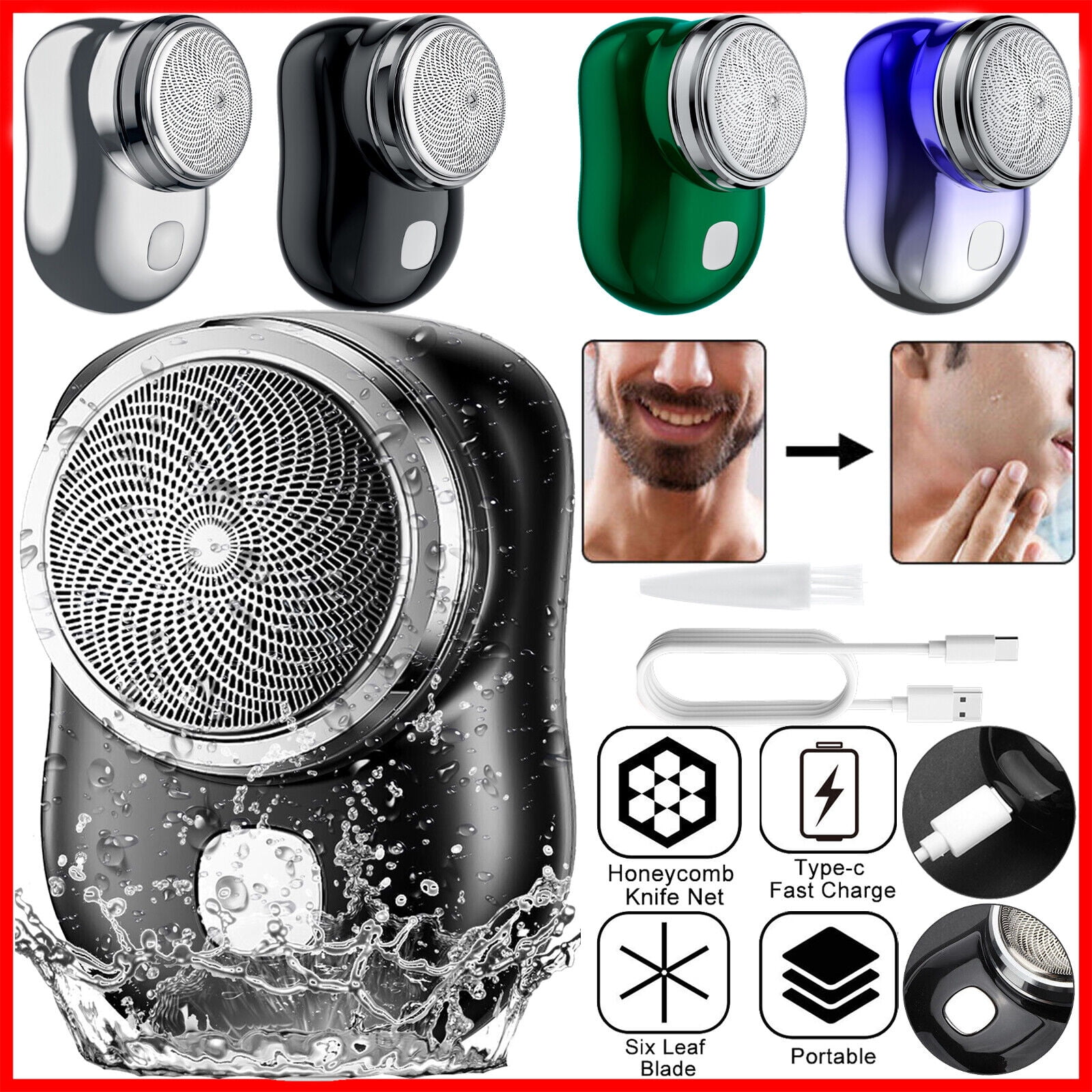 Dazone Portable Electric mini Shaver, Mini Electric Razor Shavers for ...