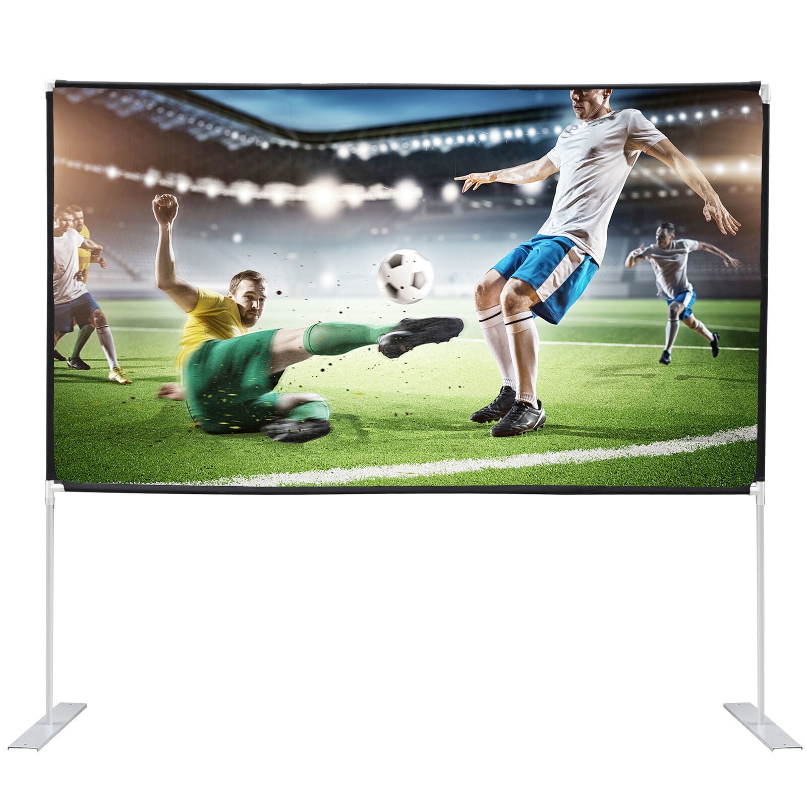 DazzAura 120"/100"/80" Projector Screen Manual Pull Down Projection ...