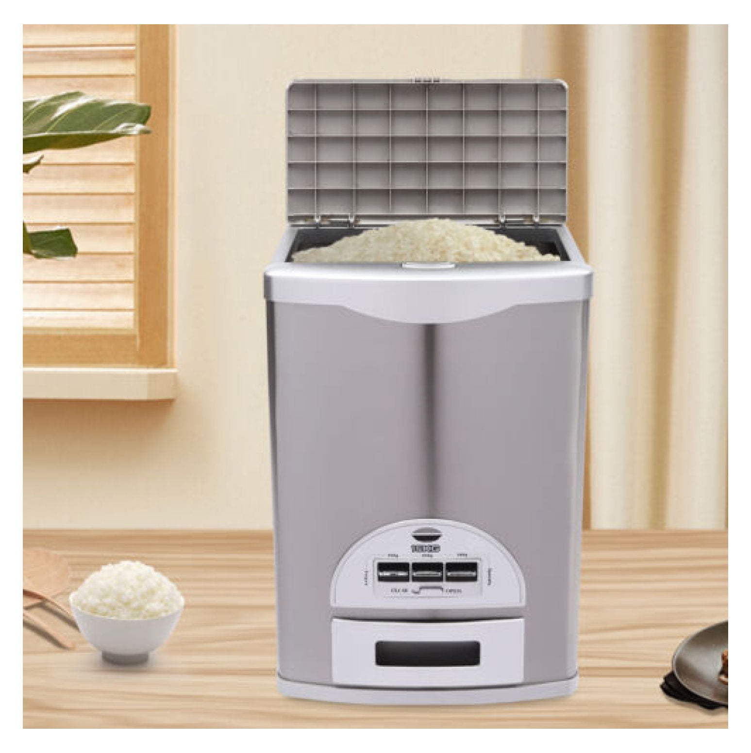 DazzAura 15kg/33lbs Automatic Rice Dispenser Rice Storage Container ...