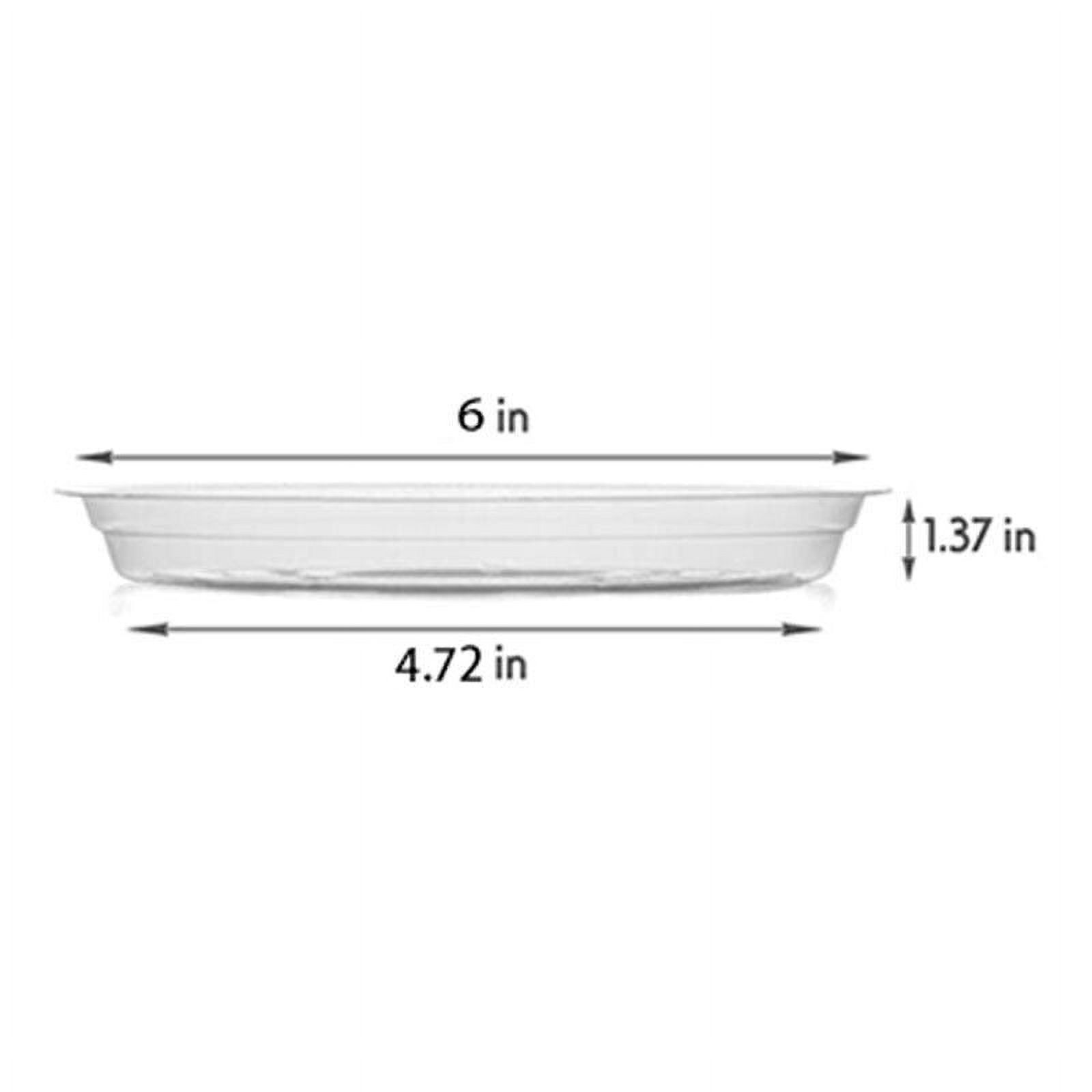 DazzAura 20pcs Plant Saucer Clear Plastic Drip Trays Plate Dish 6"/8 ...