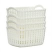 Sterilite Short Weave Wicker Pattern Plastic Organizer Bins, Gray ...