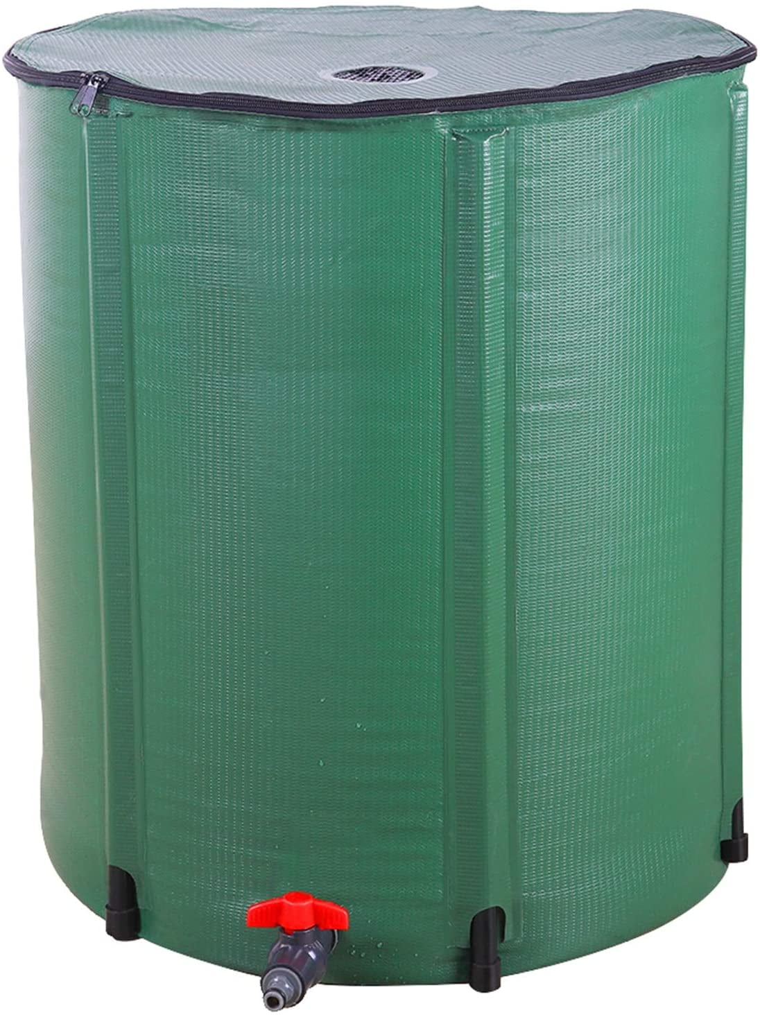 DazzAura 50 Gallon Collapsible Rain Barrel, Rainwater Collection System ...