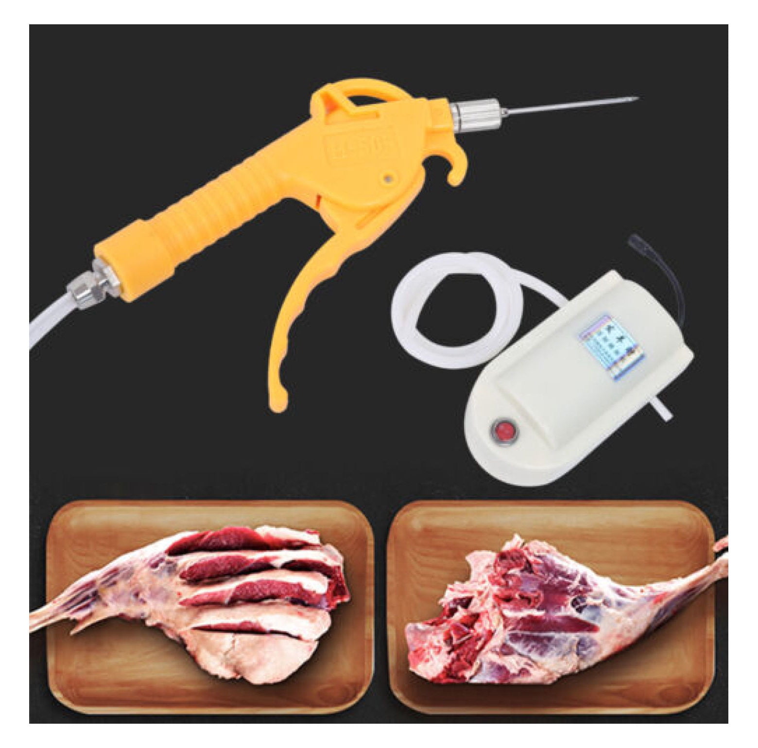 DazzAura 50W Electric Meat Injector Processor Electric Meat Saline Pump ...