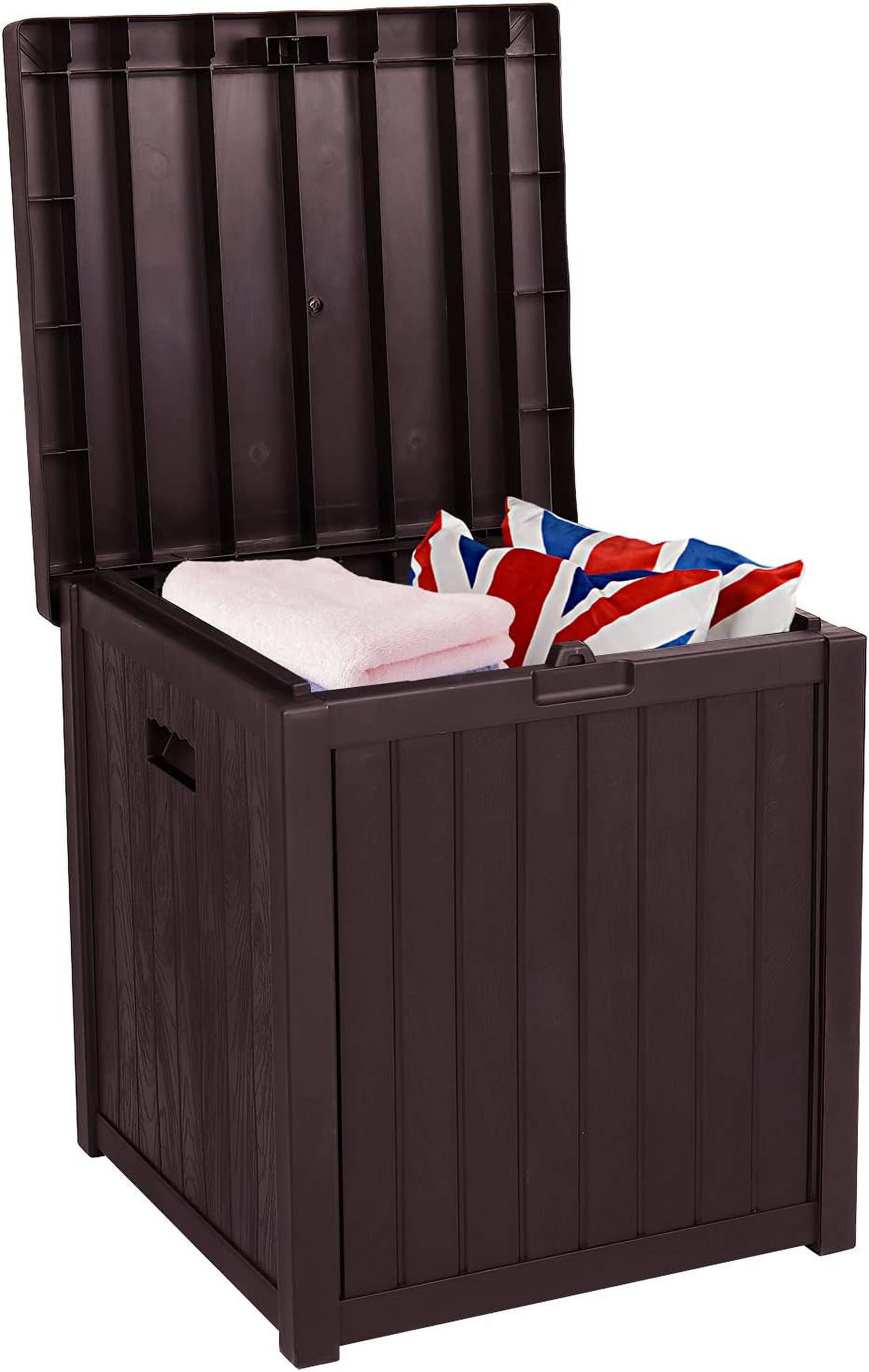 DazzAura 51 Gallon Deck Storage Box, Durable Storage Container Bin for ...