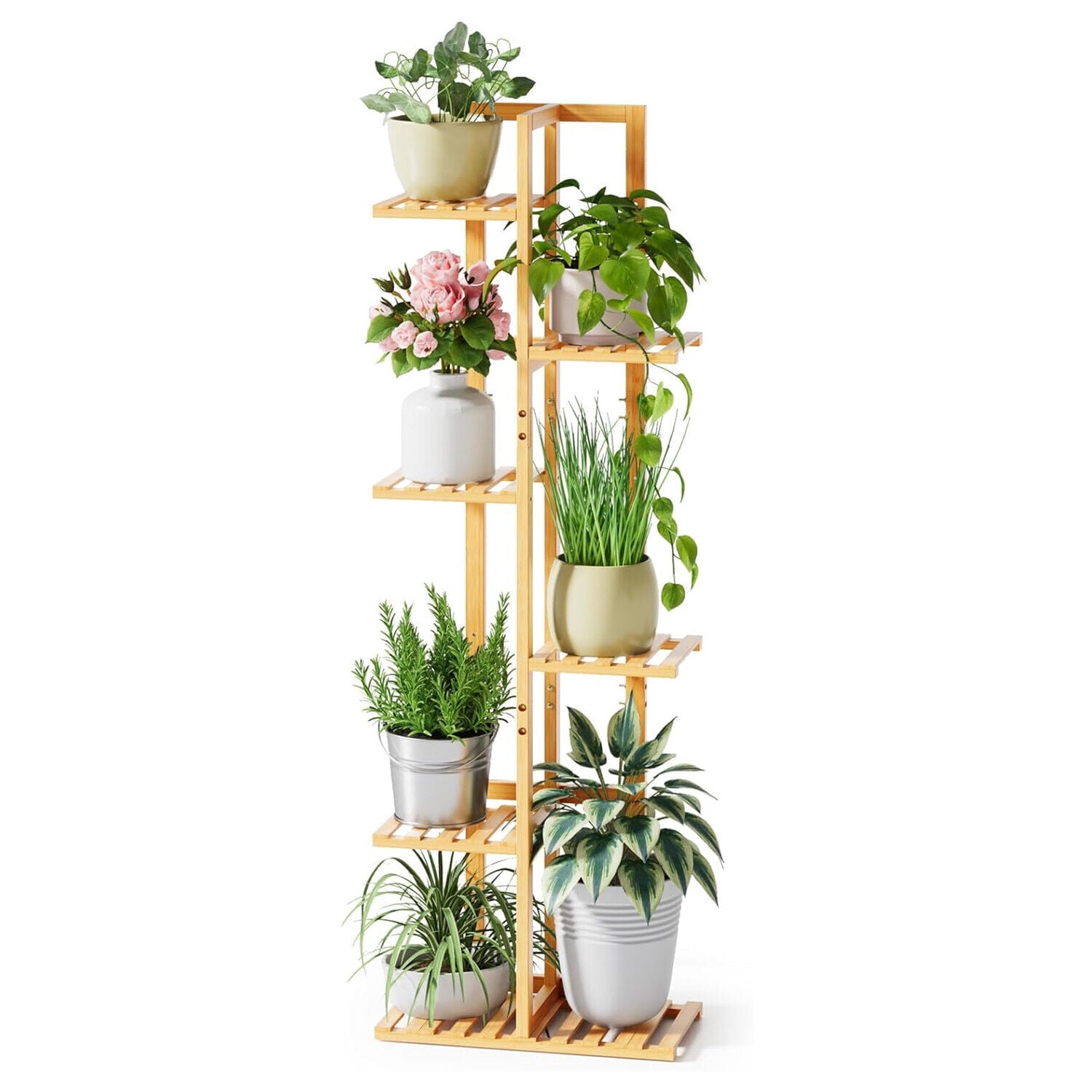 DazzAura 6 Tier Plant Stand Indoor Corner Flower Shelf Planter Holder ...