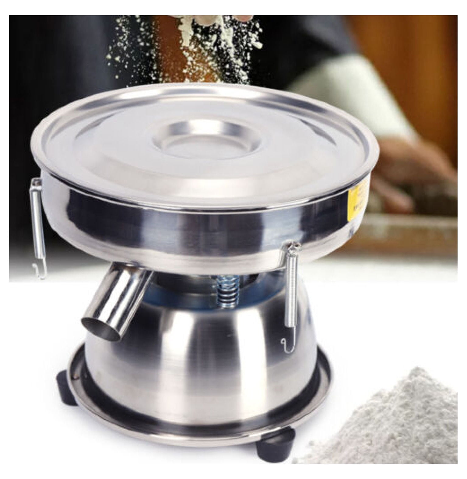 DazzAura 8CM Automatic Electric Sieve Vibrating Sieve Machine Powder ...