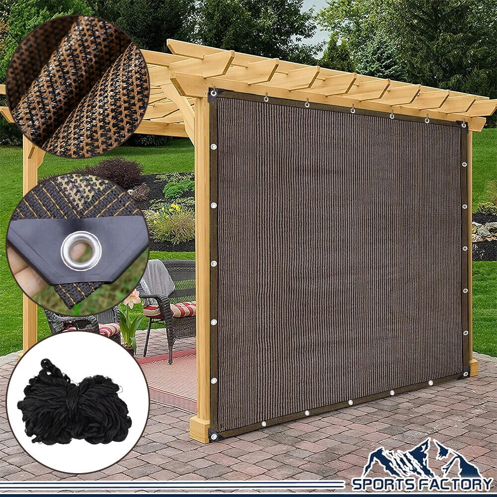 DazzAura 90% Sun Shades Cloth Privacy Screen Mesh Patio Canopy Pergola ...