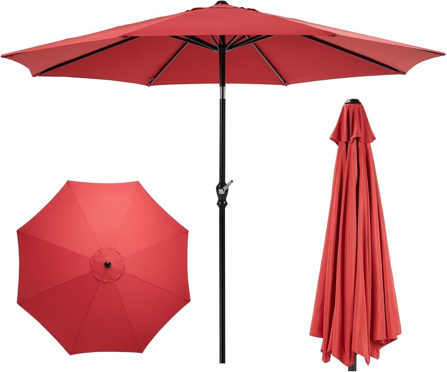 DazzAura 9FT Patio Umbrella Push Button Tilt Crank Outdoor Pool ...