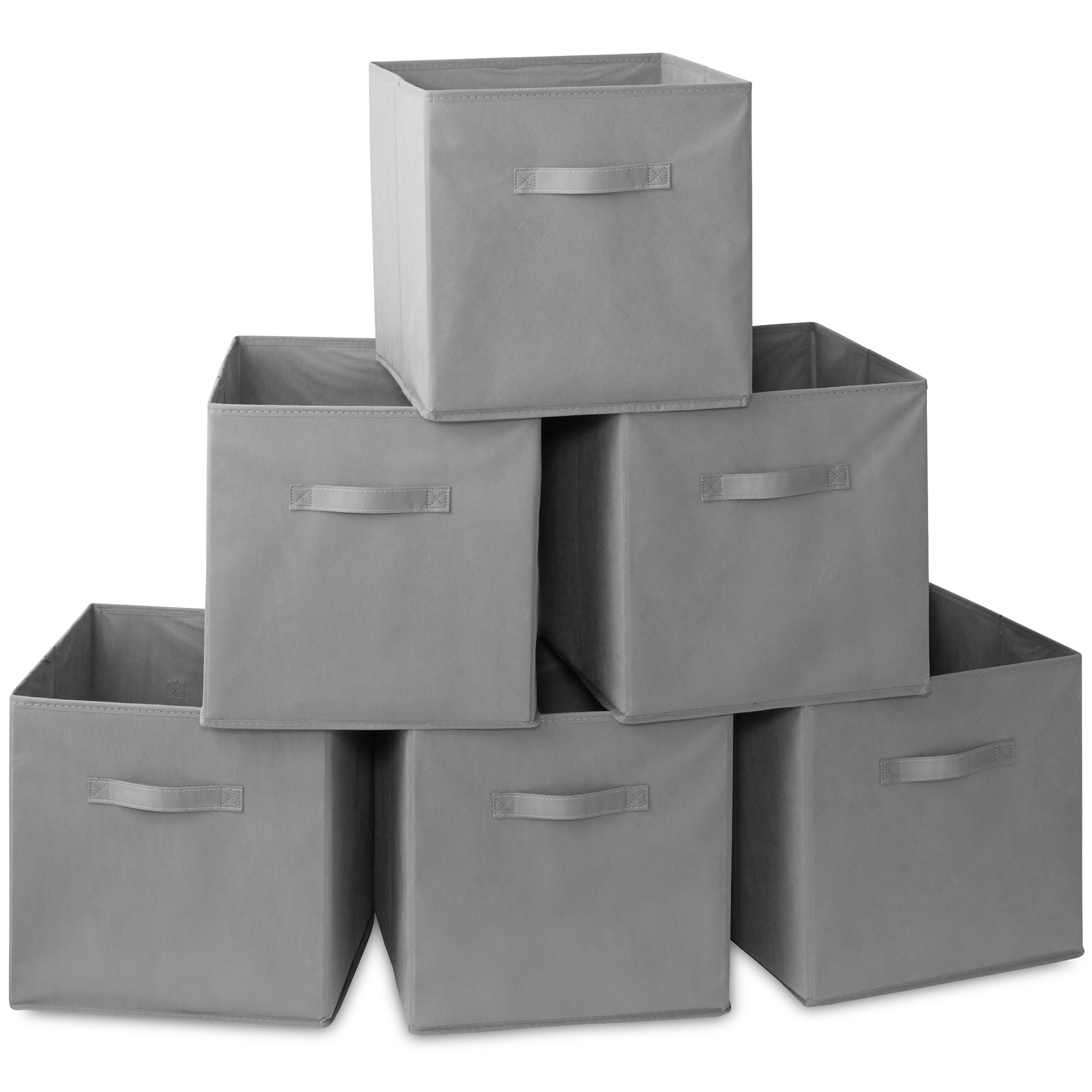 ChicCrest Fabric Storage Cubes - 6 Foldable Storage Bins for Organizing ...