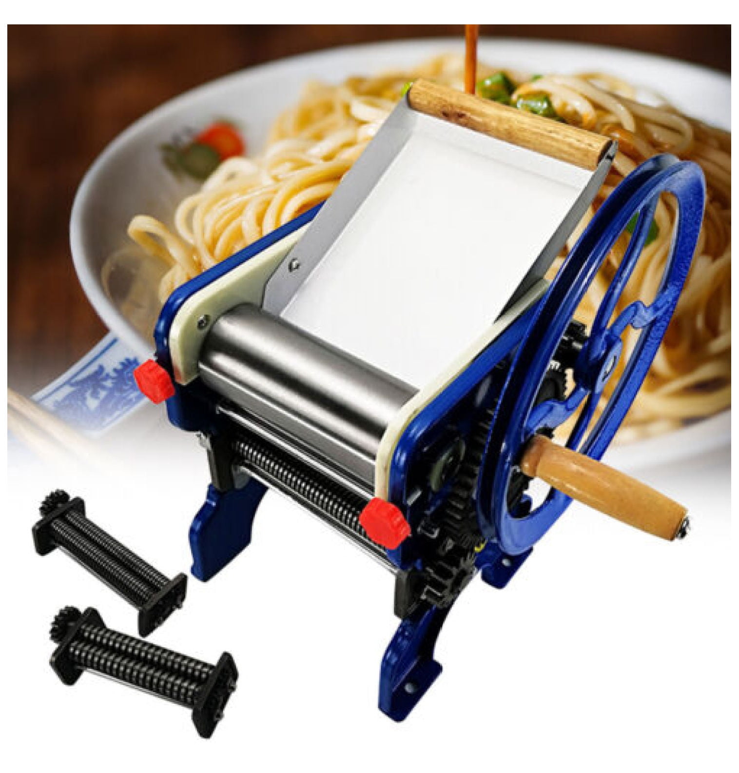 DazzAura Manual Dough Sheeter Noodle Pasta Dumpling Skin Making Machine ...