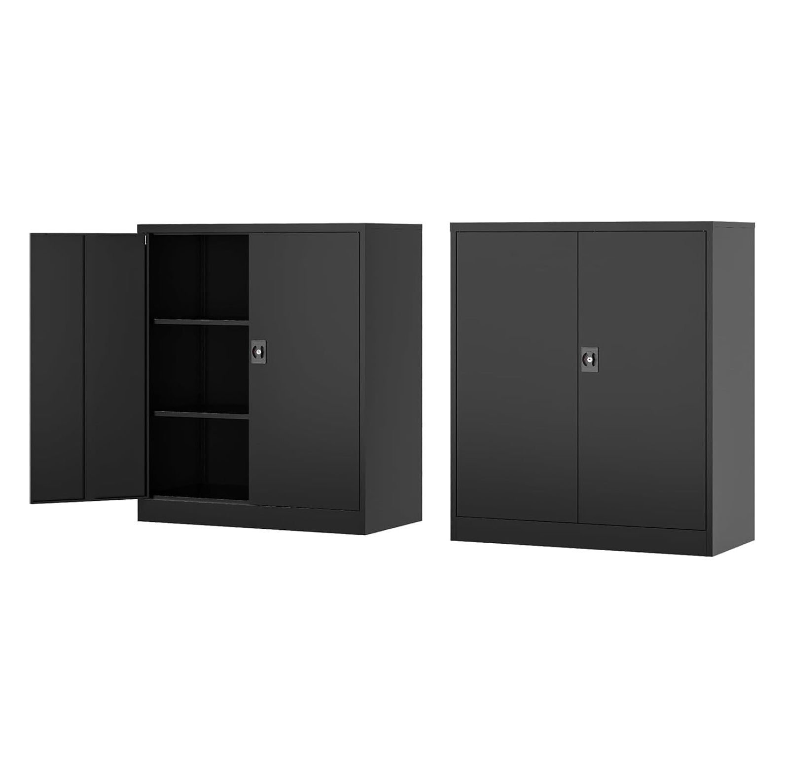 DazzAura Metal Storage Cabinet-36” Tall Steel File Cabinets with ...