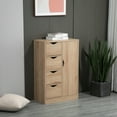 DazzAura Modern Cabinet Slim Chest Freestanding Storage Organizer ...