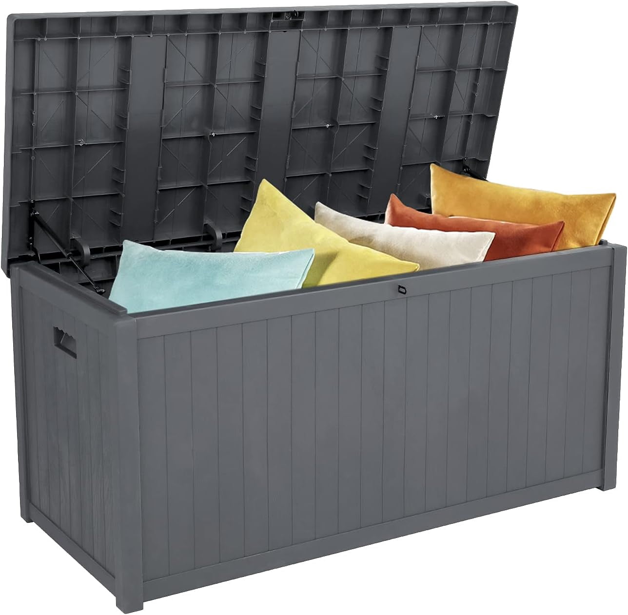DazzAura Outdoor Patio Garden Deck Storage Box, 113 Gallon Durable ...