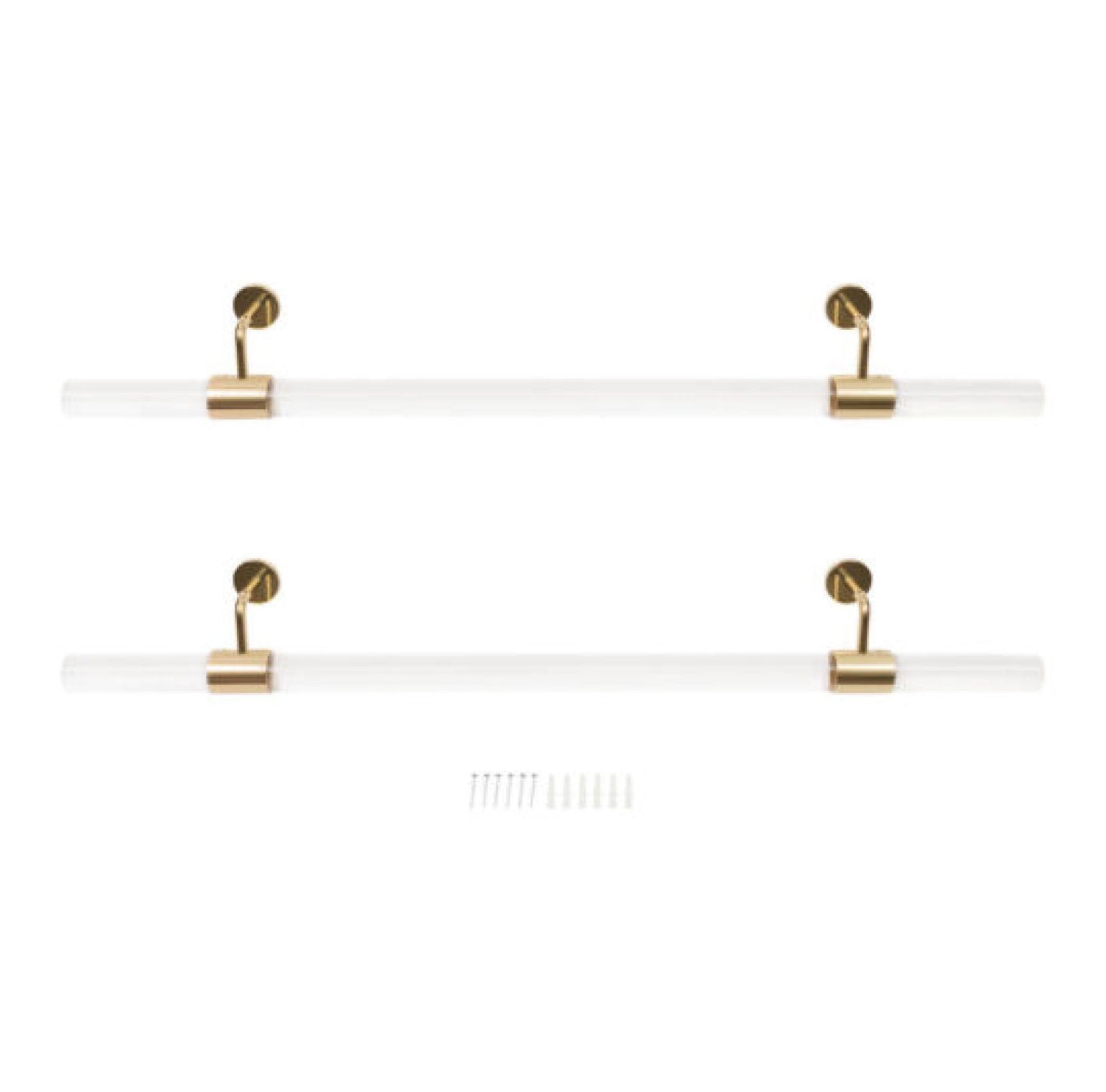 DazzAura Pair Handrail for Indoor Stairs Wall Mount Railing with Golden ...