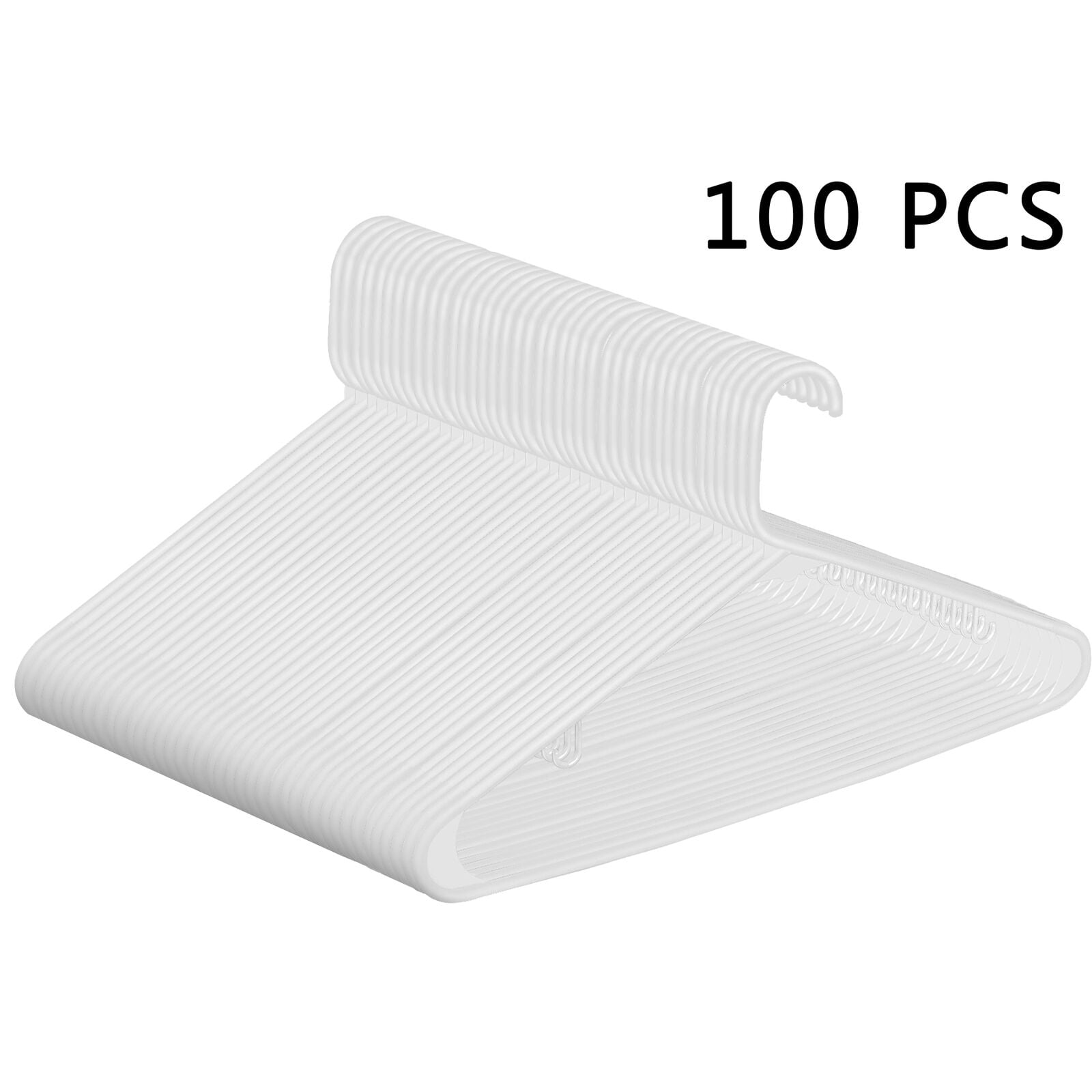 DazzAura Premium Plastic Hangers Pack of 100 Heavy Duty Suit Camisole ...