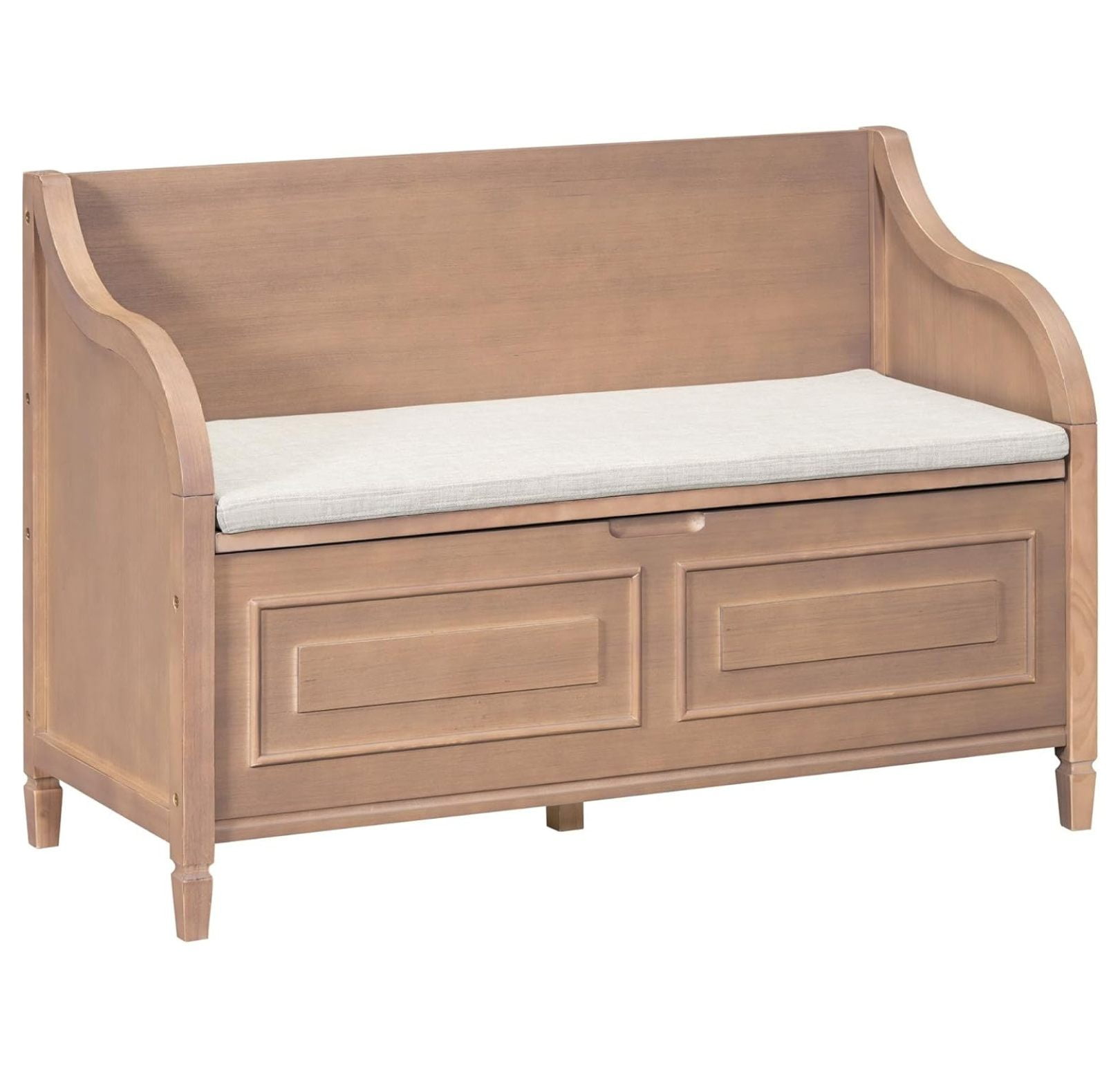 DazzAura Rustic Entry Storage Bench with Hidden Compartments and ...
