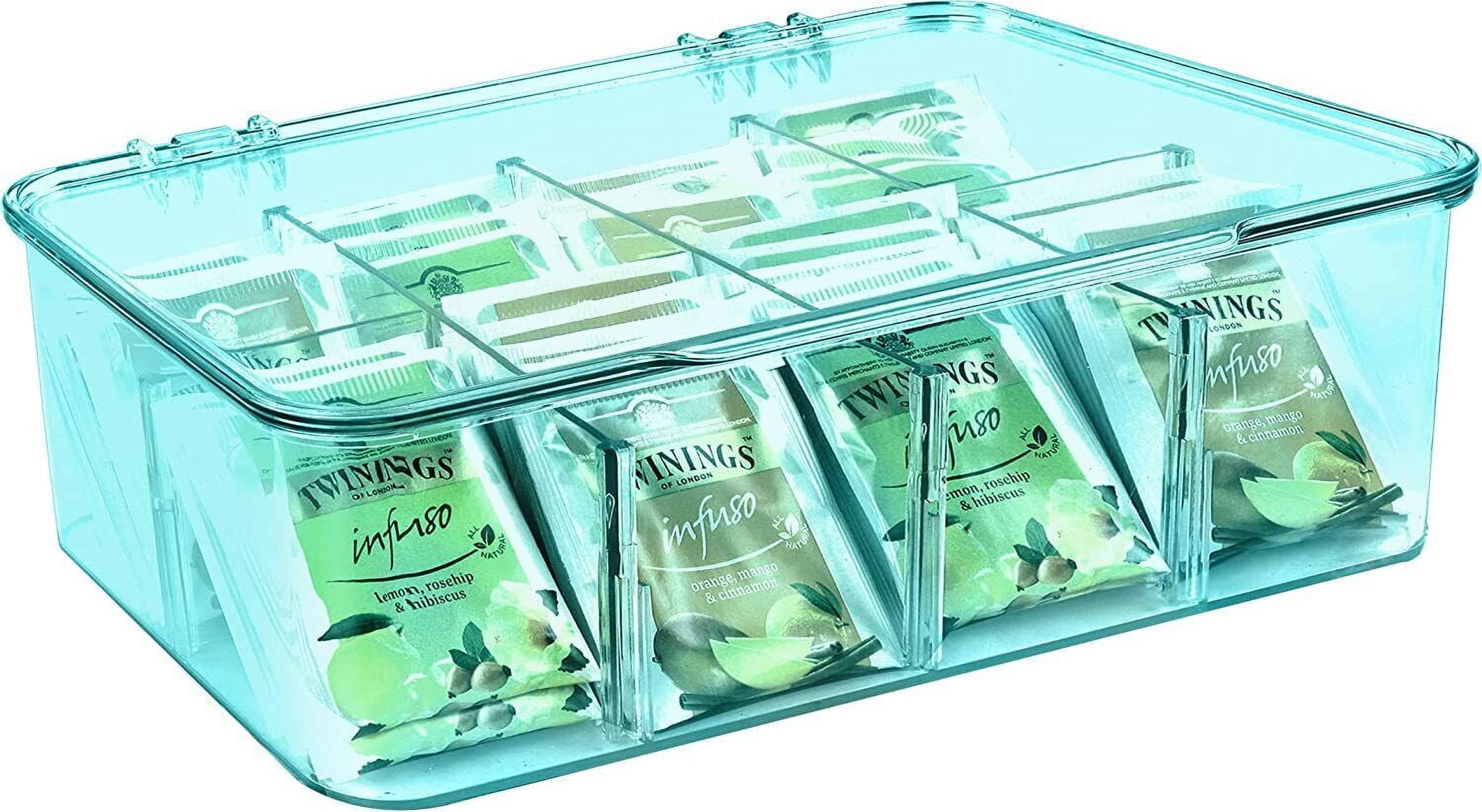 Tea Bag Organizer - Stackable Tea Bag Storage Organizer with Lid - Tea ...