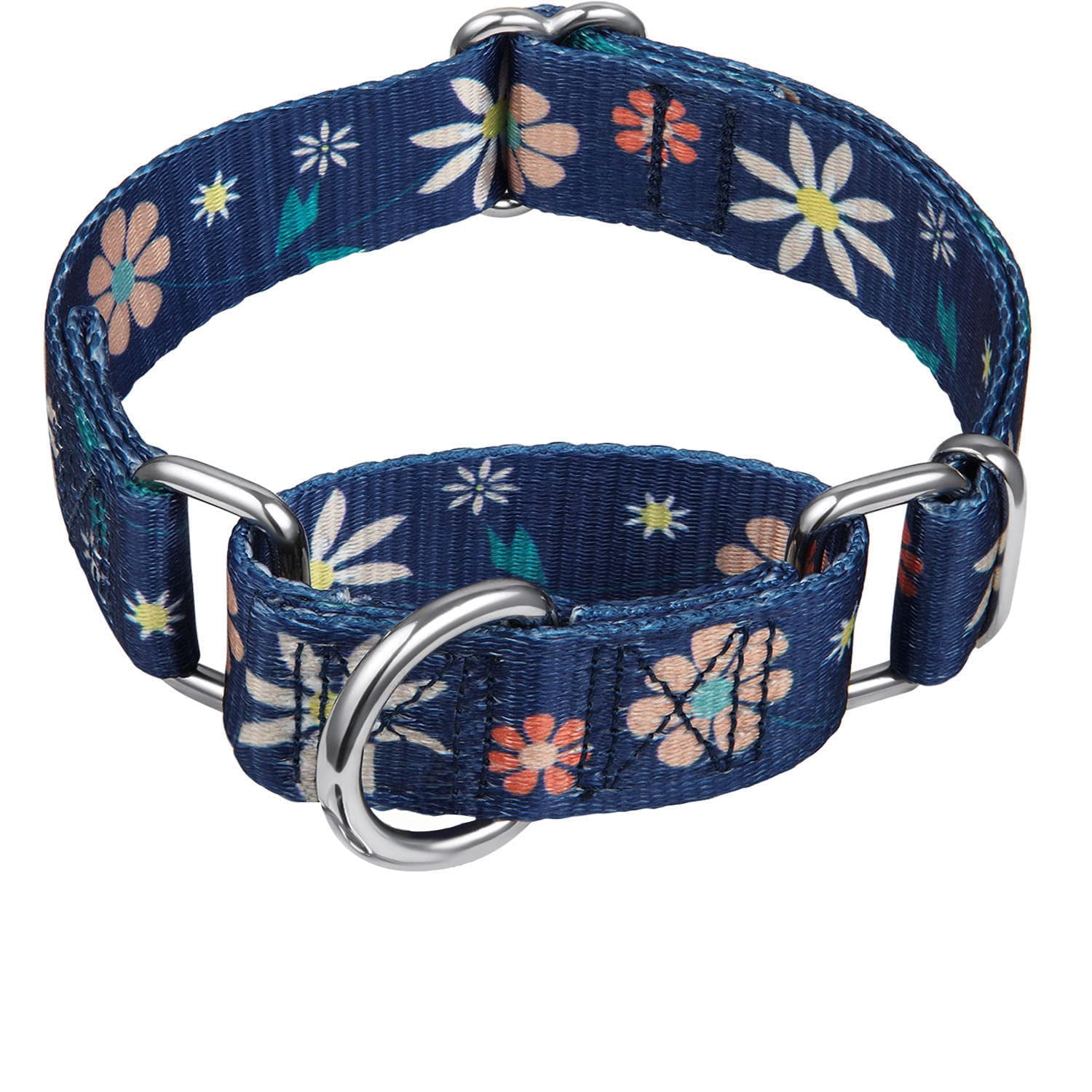 Dazzber Martingale Collar Floral Print Dog Collar - No Pull Pet Collar ...