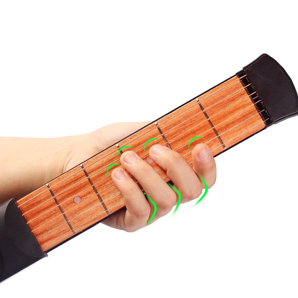 Dazzduo Portable Pocket Guitar Chord Trainer, 6 String 6 Fret Model ...