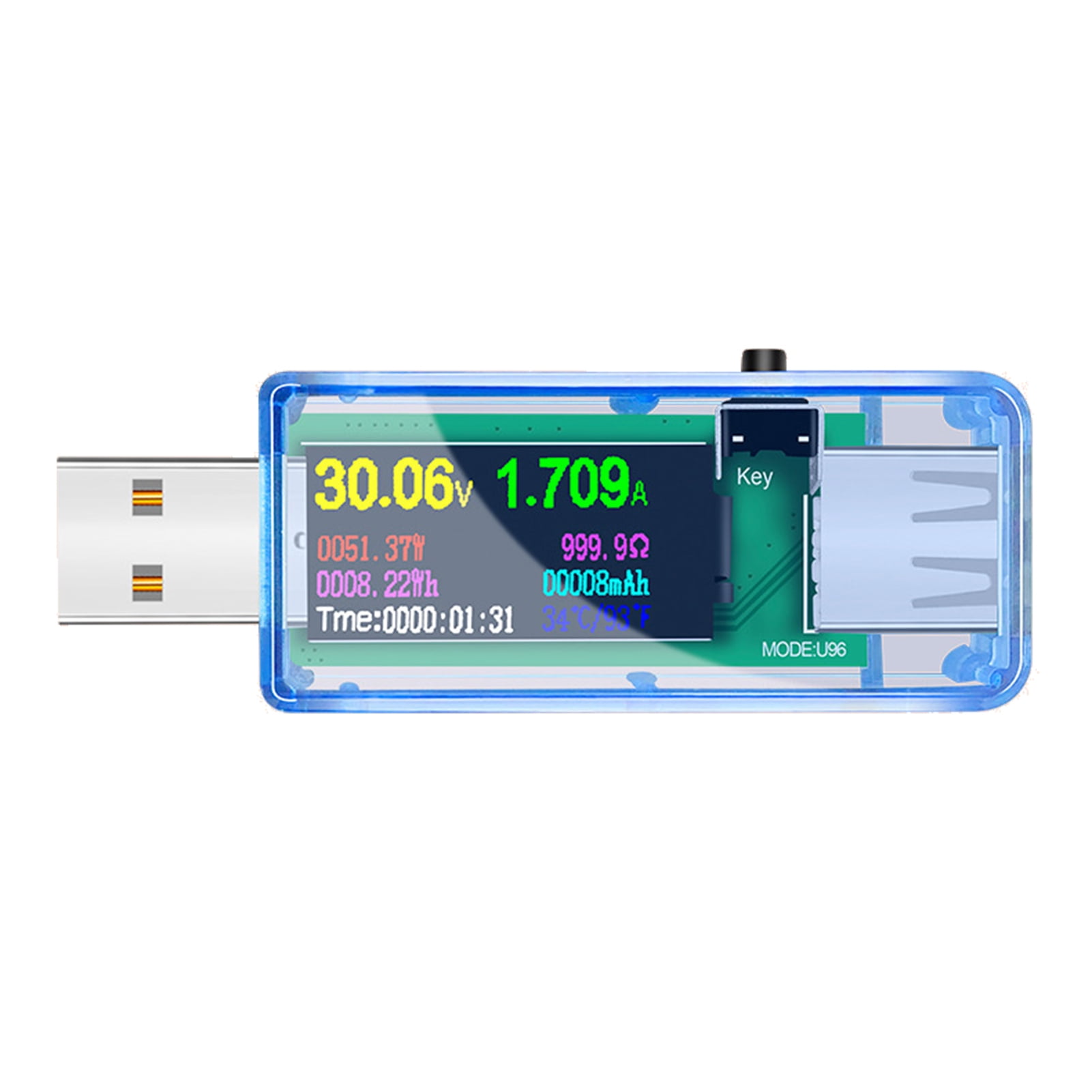 Dazzduo USB Tester,USB Tester Meter DC Voltmeter LCD Display USB ...