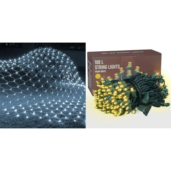 Dazzle BrYANTONt 33FT 100 LED Christmas String YANTONs + 360 LED 12FT x ...