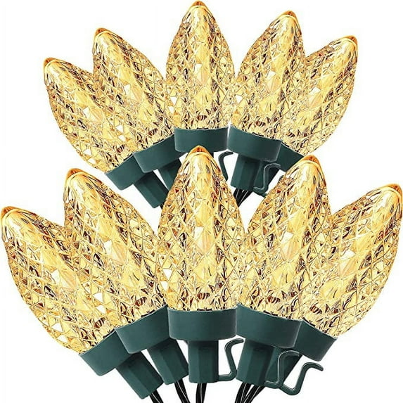 Dazzle Bright 245 FT Christmas C9 String Lights, 50 LeD 120V extendable ...