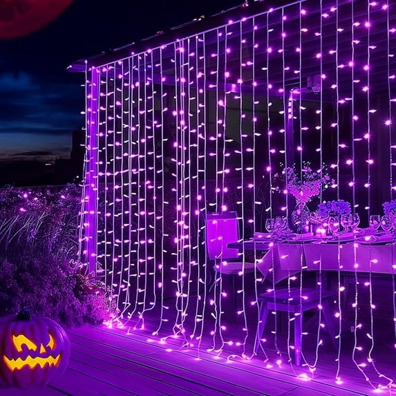 Dazzle Bright 300 LED Curtain Lights, Plug in Fairy Curtain Lights for ...