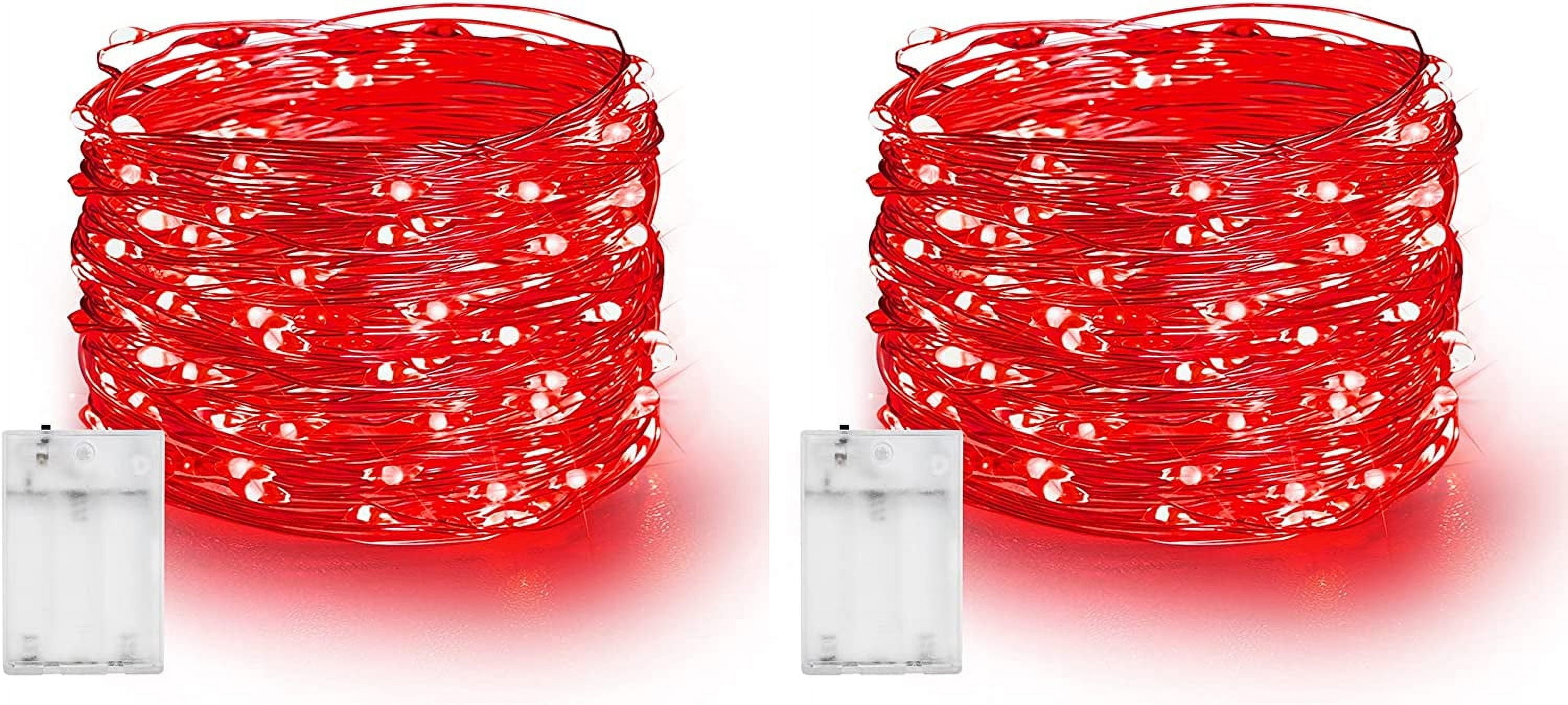 Dazzle Bright Fairy Lights Battery Operated, 2 Pack Total 40FT 120LED ...