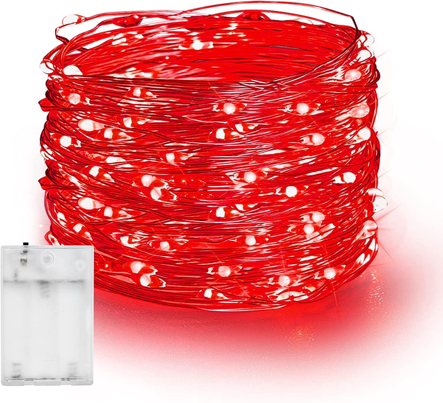 Dazzle Bright Fairy Lights Battery Operated, 20 FT 60 LED Silver Wire ...