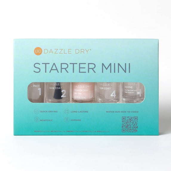 Dazzle Dry Complete Starter Mini Kit | Step 1 - Nail Prep, Step 2 ...