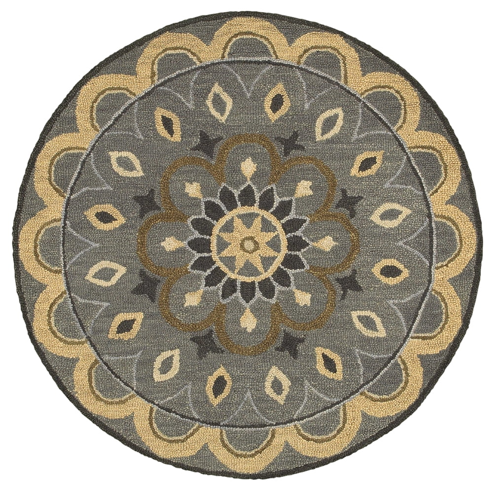 Dazzle Fleur Medallion Indoor Area Rug ( 6' Round ) - Walmart.com