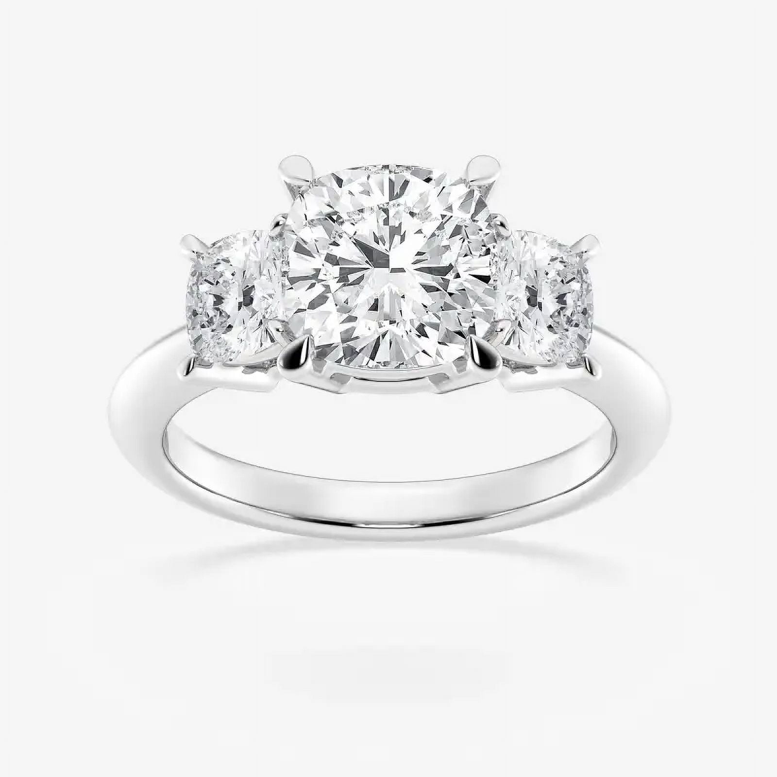 Dazzle Jewel 1.9 Ct Cushion Cut Diamond Ring - 14K White Gold Over ...