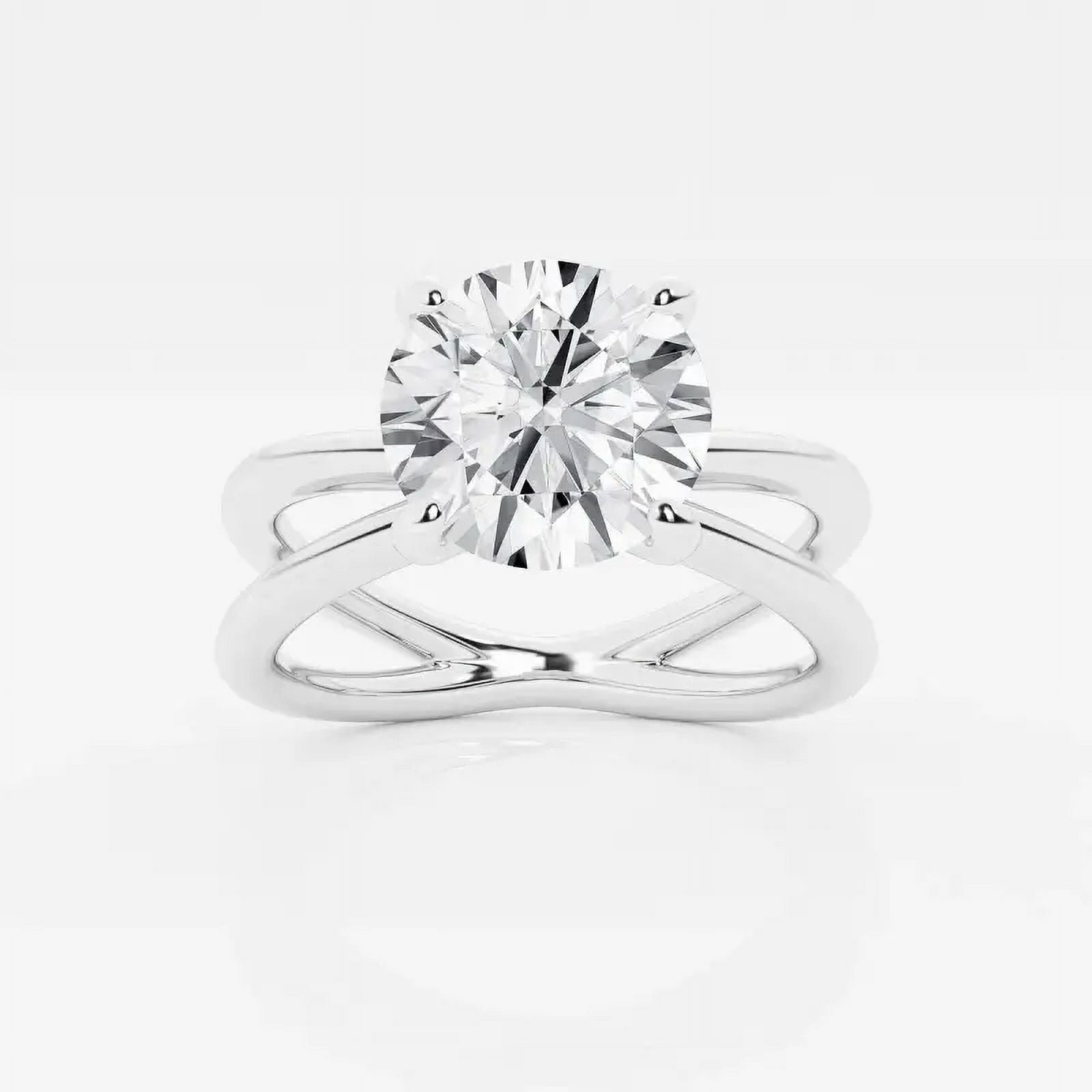 Dazzle Jewel 14K White Gold Over Rings - 2 Ct Round Cut Diamond Rings ...