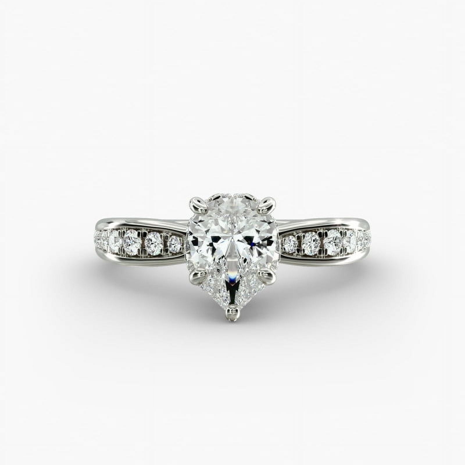 Dazzle Jewel Pear Excellent 1.6 Ct Lab Created Diamond Wedding Ring ...