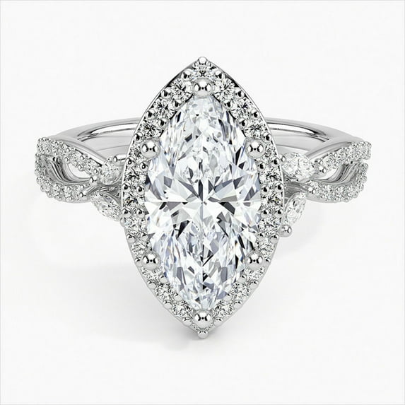 Dazzle Jewel Silver 14K White Gold Plated Ring - Wedding Rings ...