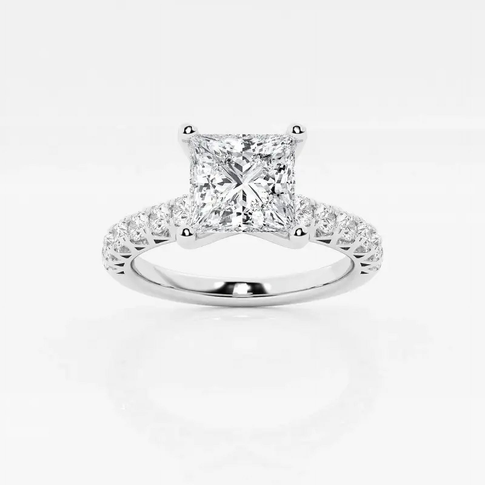 Dazzle Jewel Stunning 1.9 Ct Princess Cut Solitaire Ring for Women - Engagement Wedding Ring ...