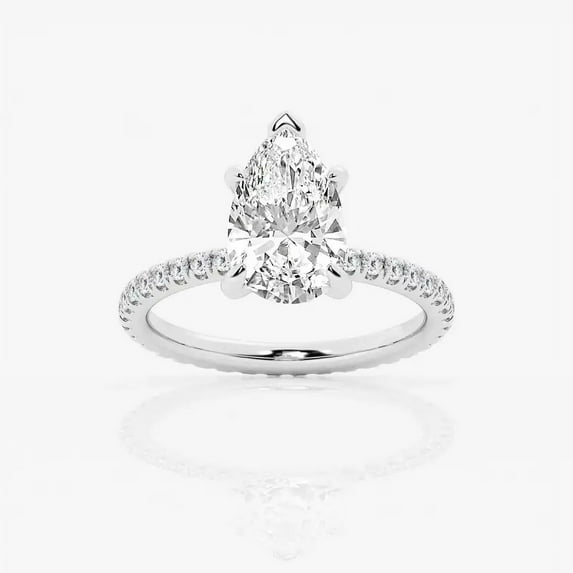 Dazzle Jewel Teardrop 1.6 Ct Pear Cut Lab Created Simulated White ...