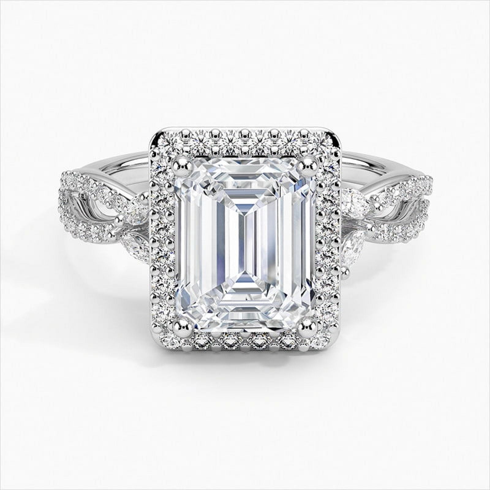 Dazzle Jewel Wedding Rings - Emerald Cut Excellent 2 Ct Diamond Ring ...