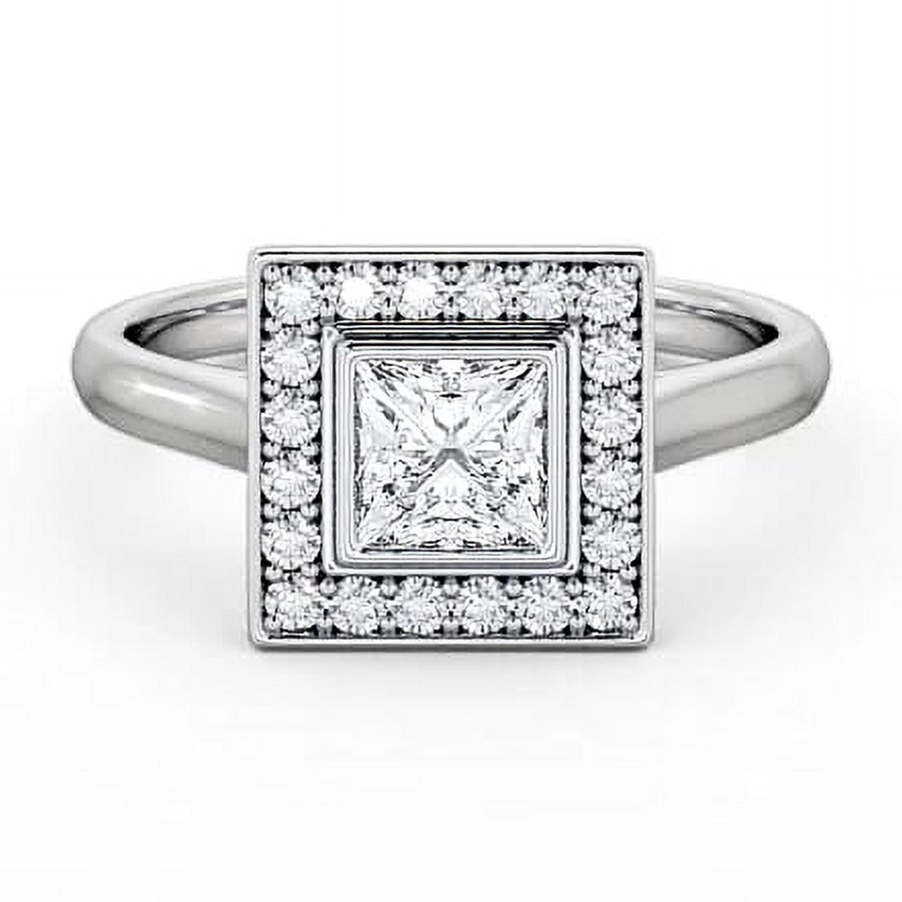 Dazzle Jewelry 1.4 Ct Princess Cut Diamond Engagement Ring – Moissanite ...