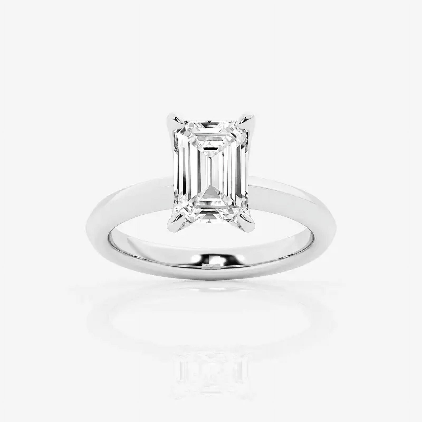 Dazzle Jewelry 1.6 Ct Emerald Cut Moissanite Women's Engagement Ring ...